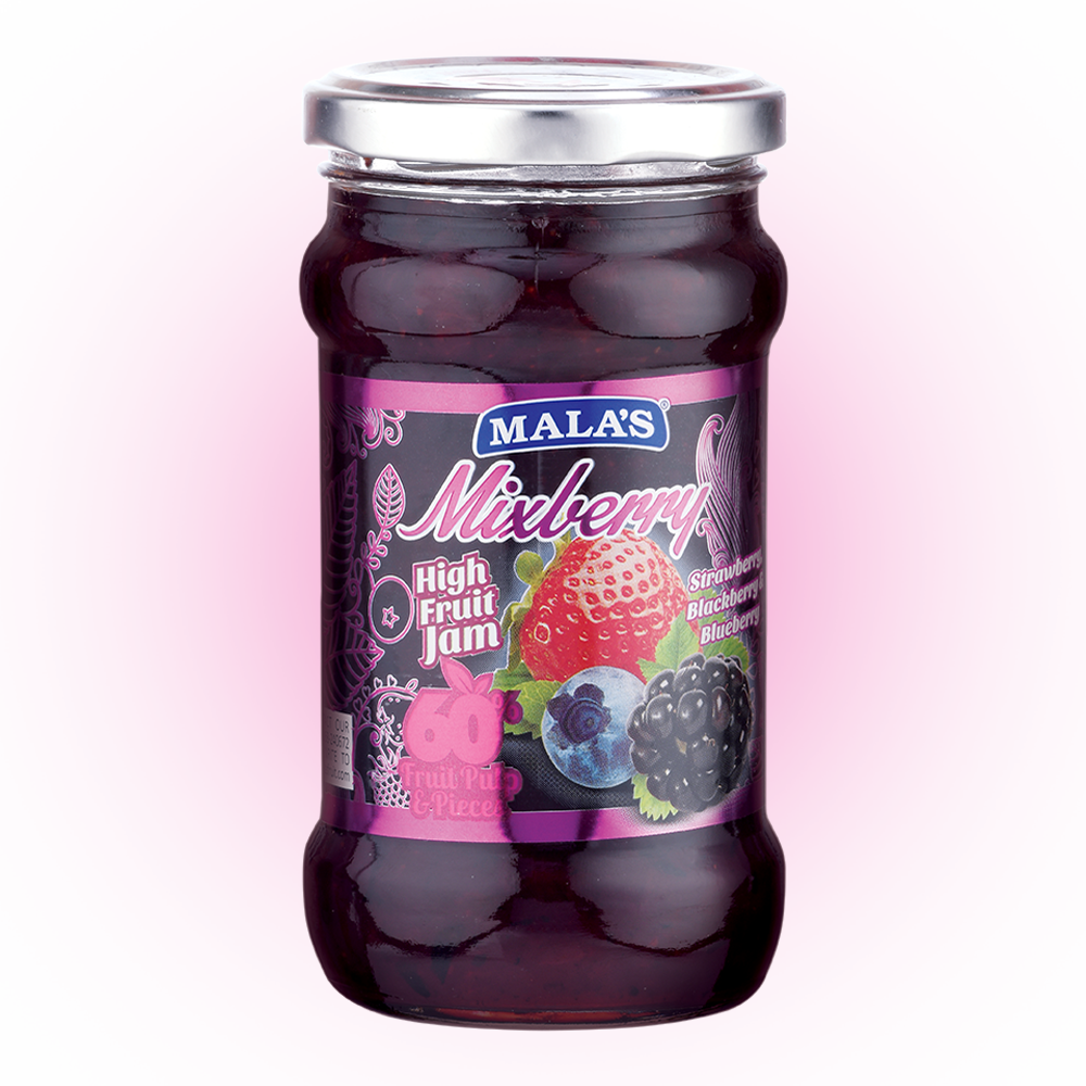 Mixberry High Fruit Jam 350gm Glass Bottle